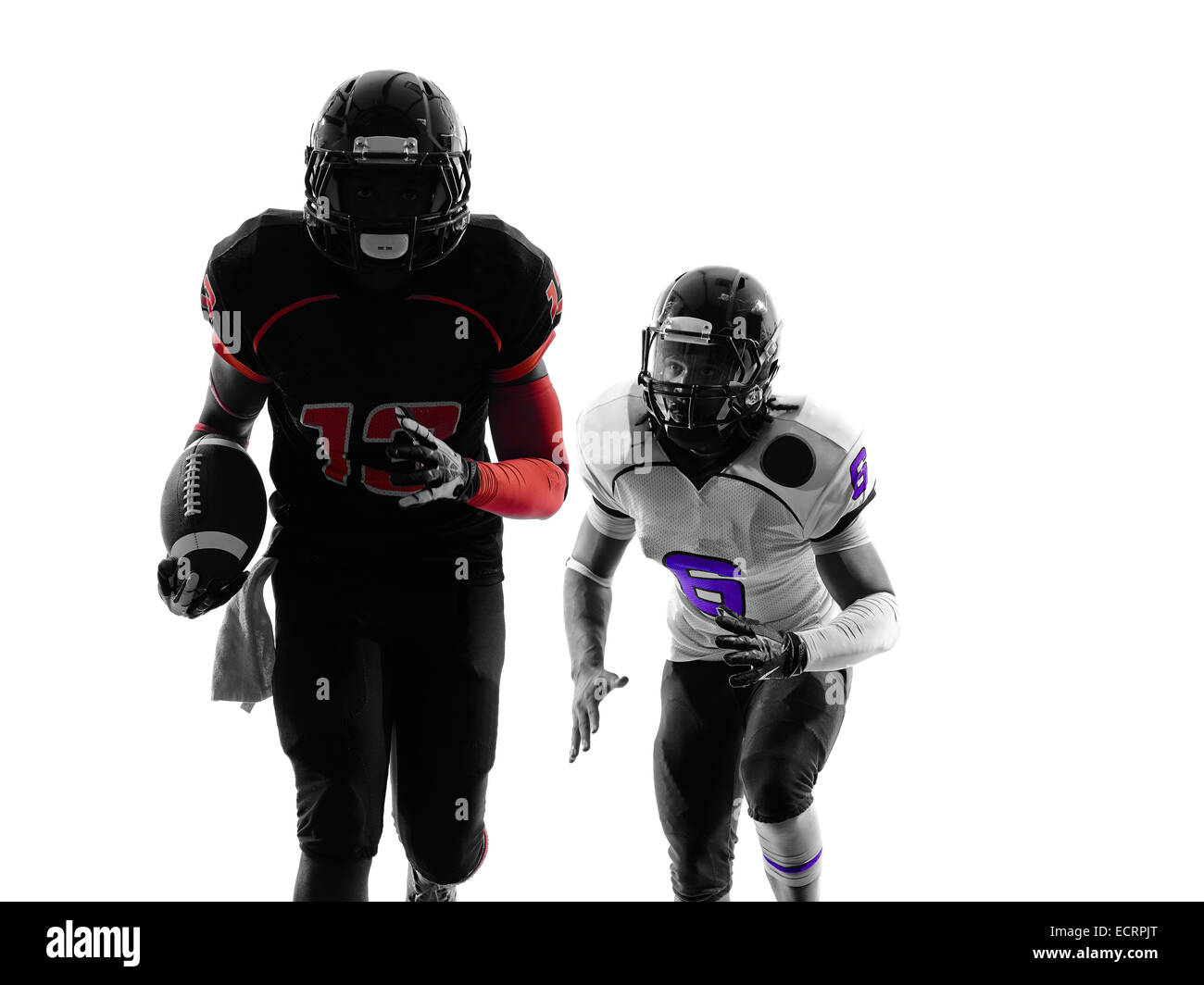 American Football Player Running Silhouette