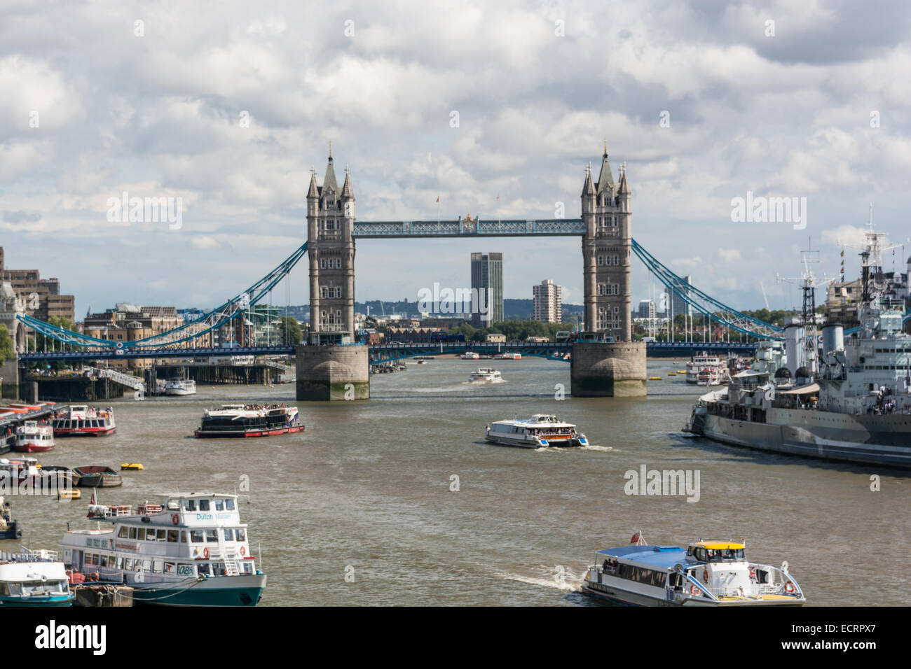 Tower Bridge - iconic symbol of London. It is a combined bascule and ...