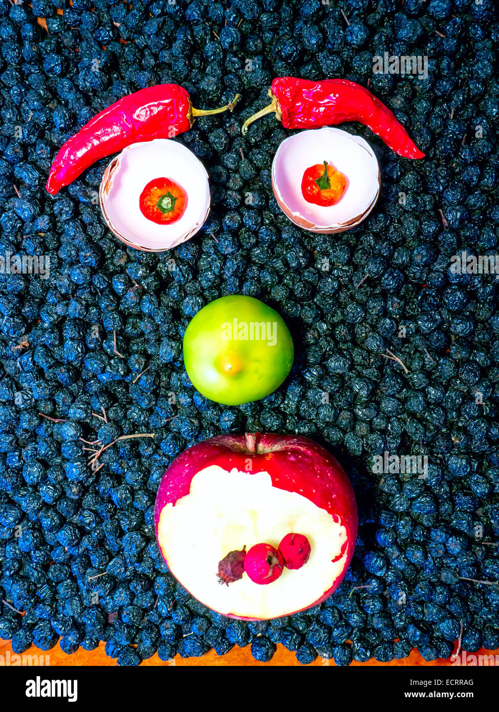 The vegetable face Stock Photo - Alamy
