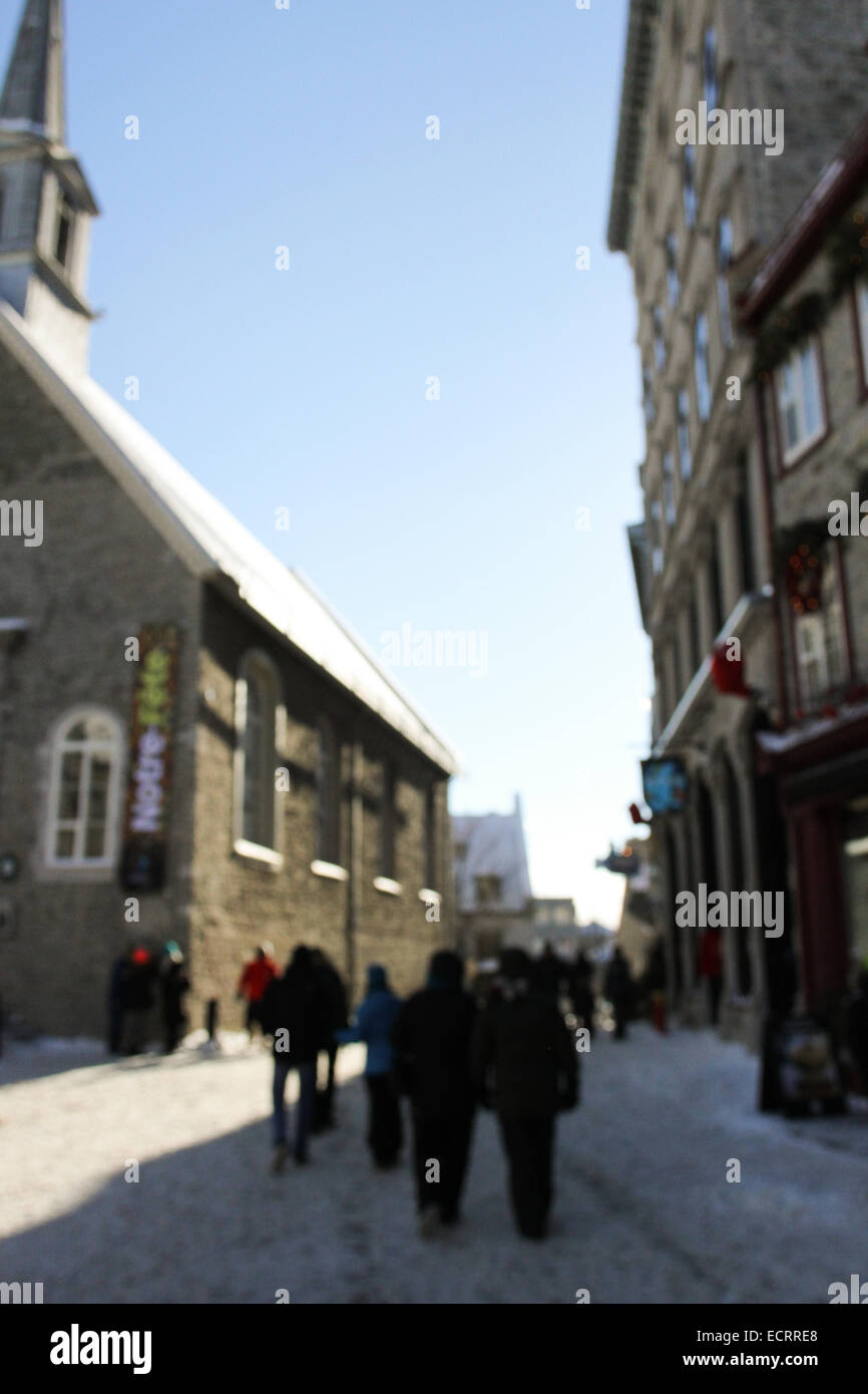Old Quebec during the Holiday Season Stock Photo - Alamy