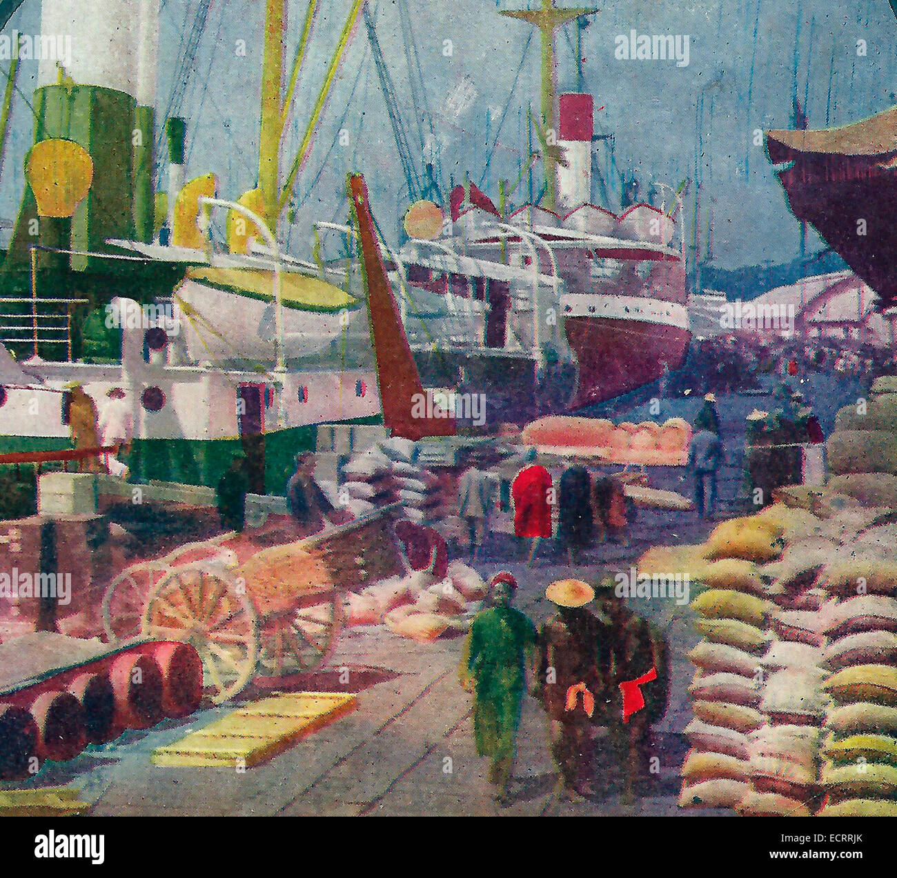 Hong kong port 1900 hi-res stock photography and images - Alamy