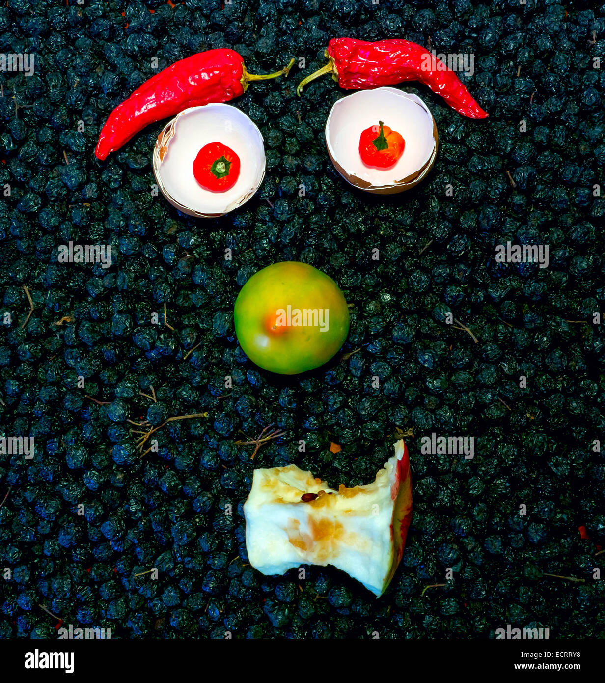 The vegetable face Stock Photo - Alamy