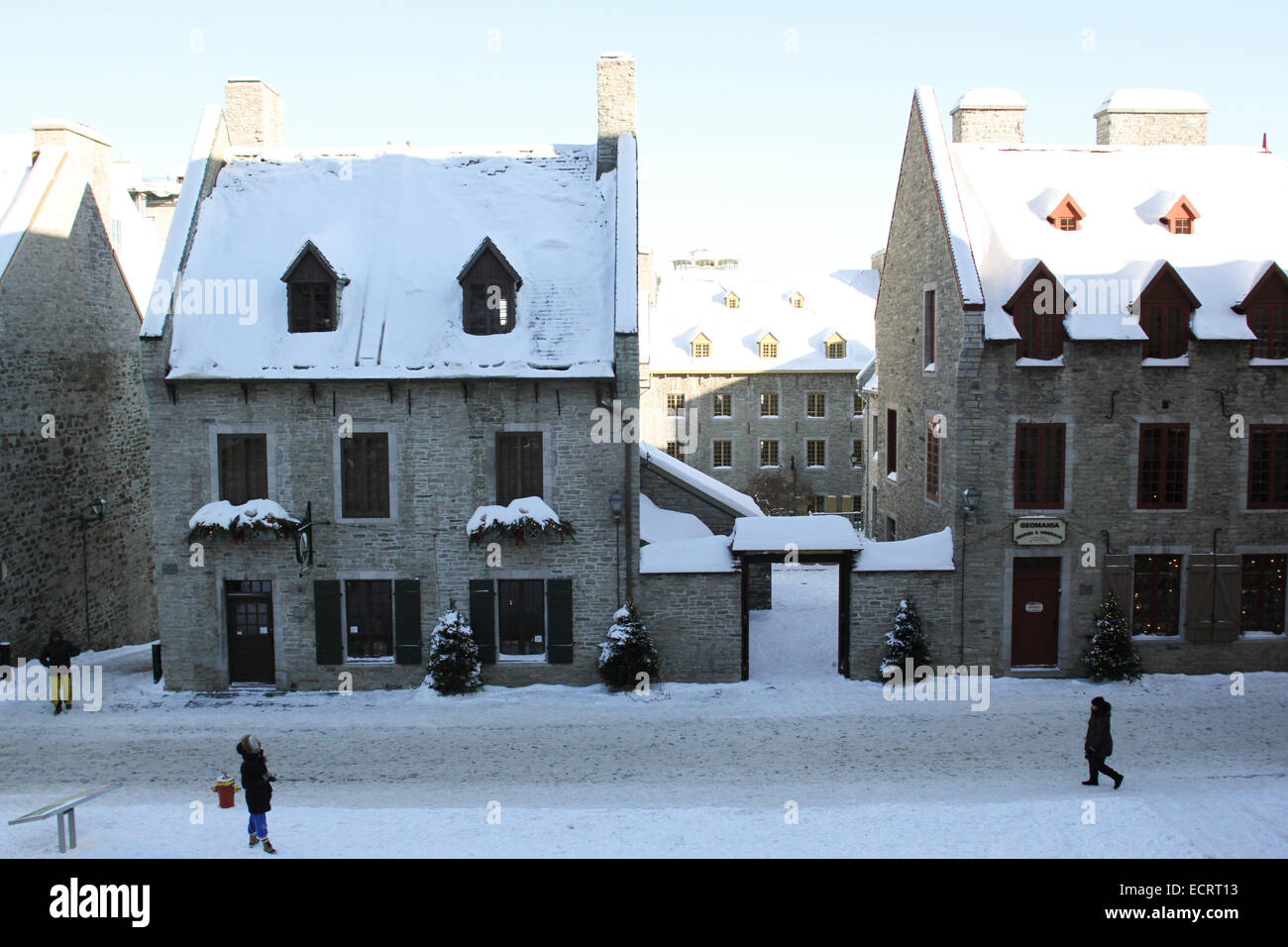 Old Quebec during the Holiday Season Stock Photo - Alamy