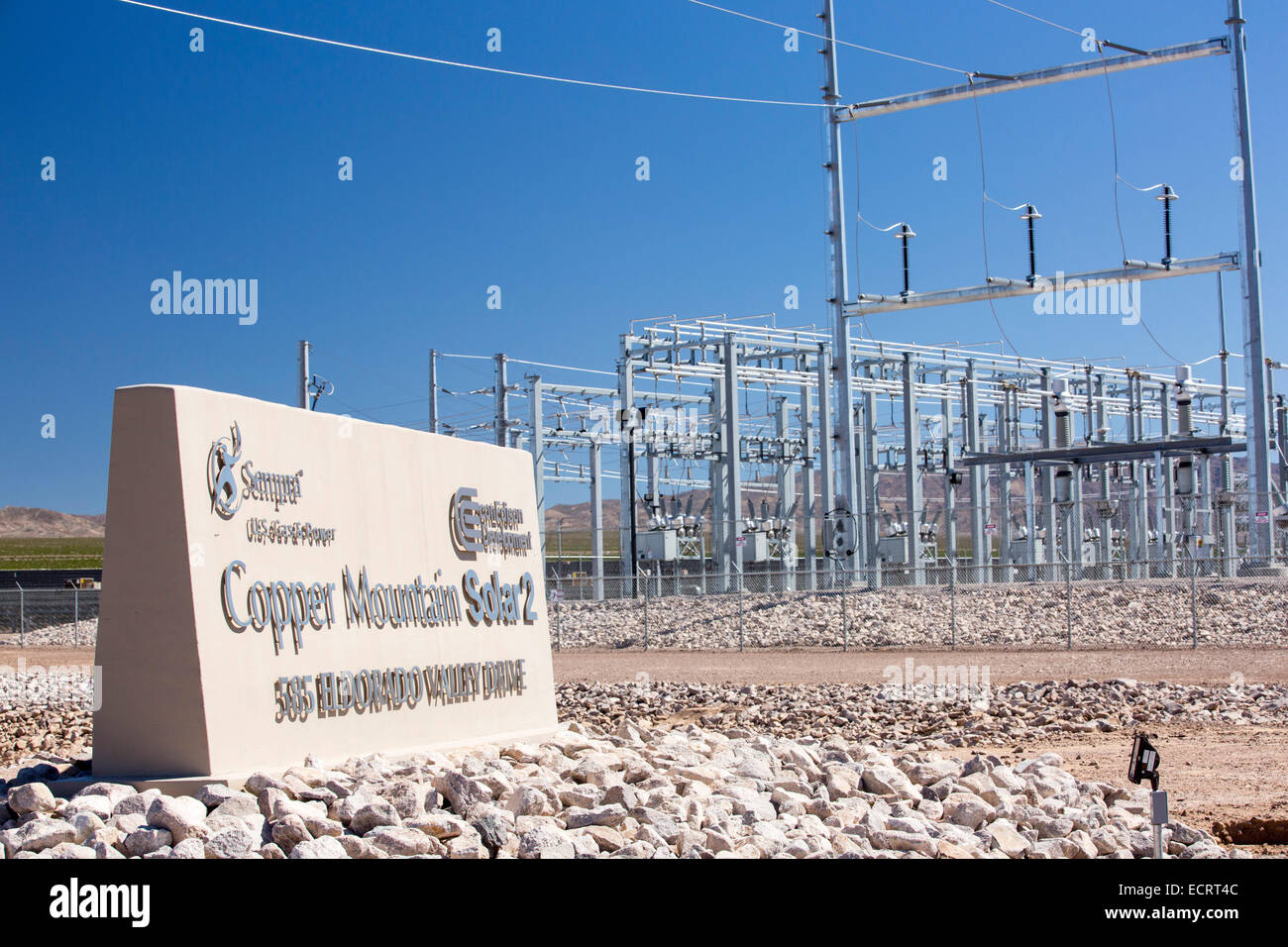 The Copper Mountain solar power station, USA Stock Photo - Alamy