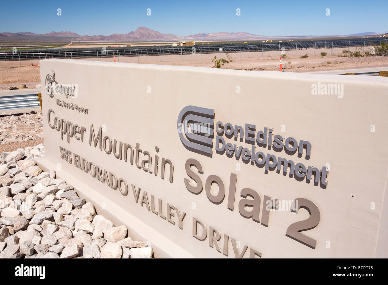 The Copper Mountain solar power station, USA Stock Photo - Alamy