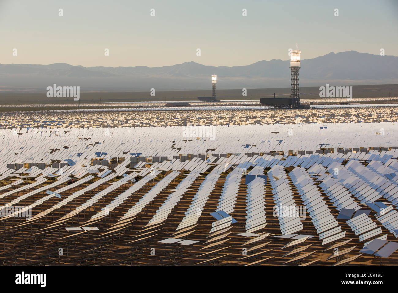 The Ivanpah solar thermal power station in California, the largest ...