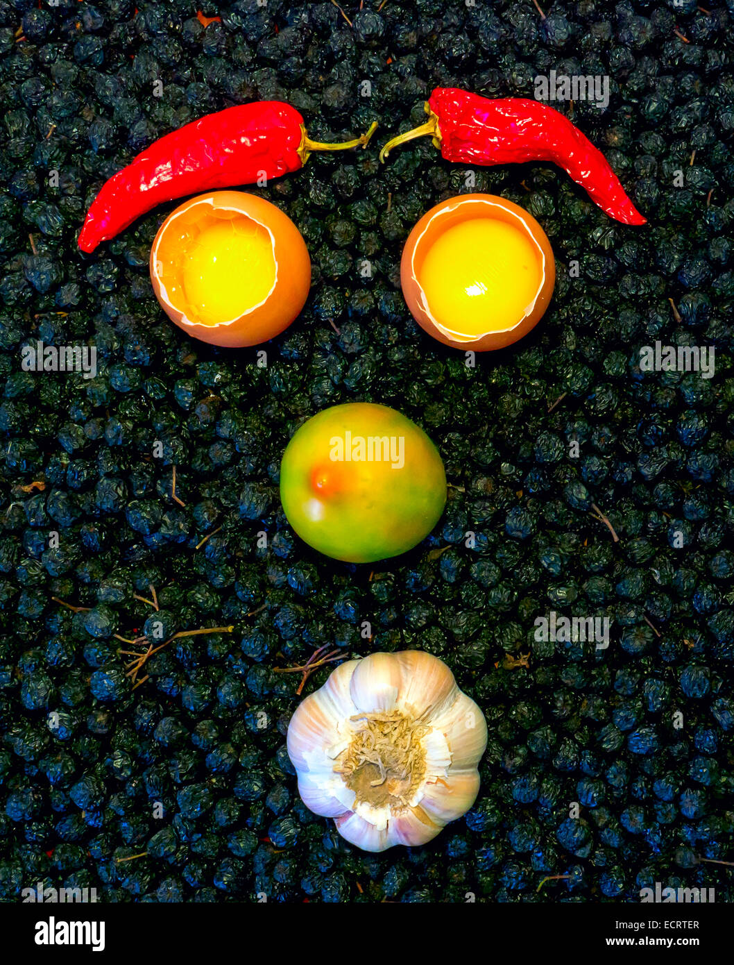 The vegetable face Stock Photo - Alamy