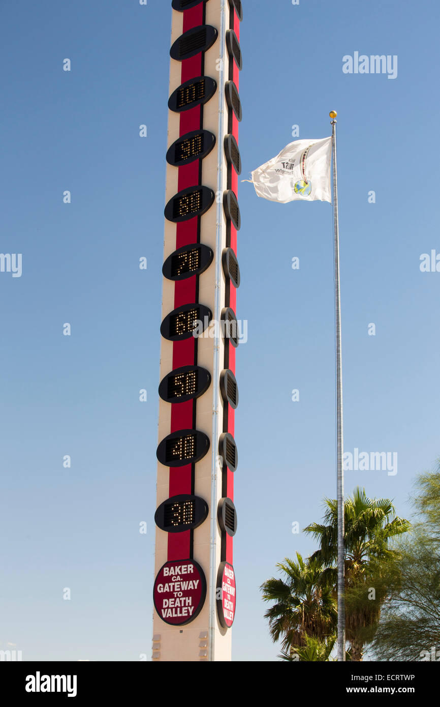 The world's largest thermometer in Baker, gateway to Death Valey ...