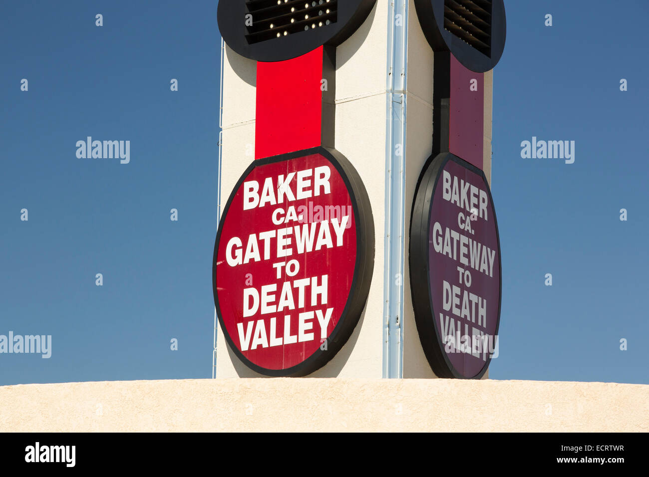 The world's largest thermometer in Baker, gateway to Death Valey ...