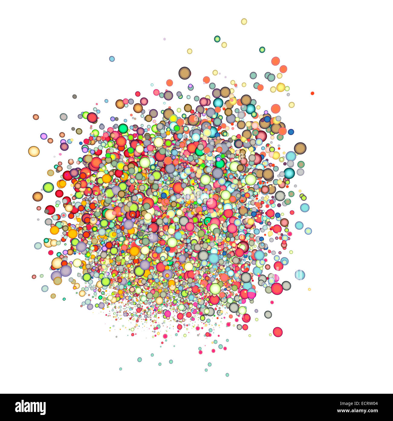 abstract bubble pattern in multiple color over white Stock Photo - Alamy