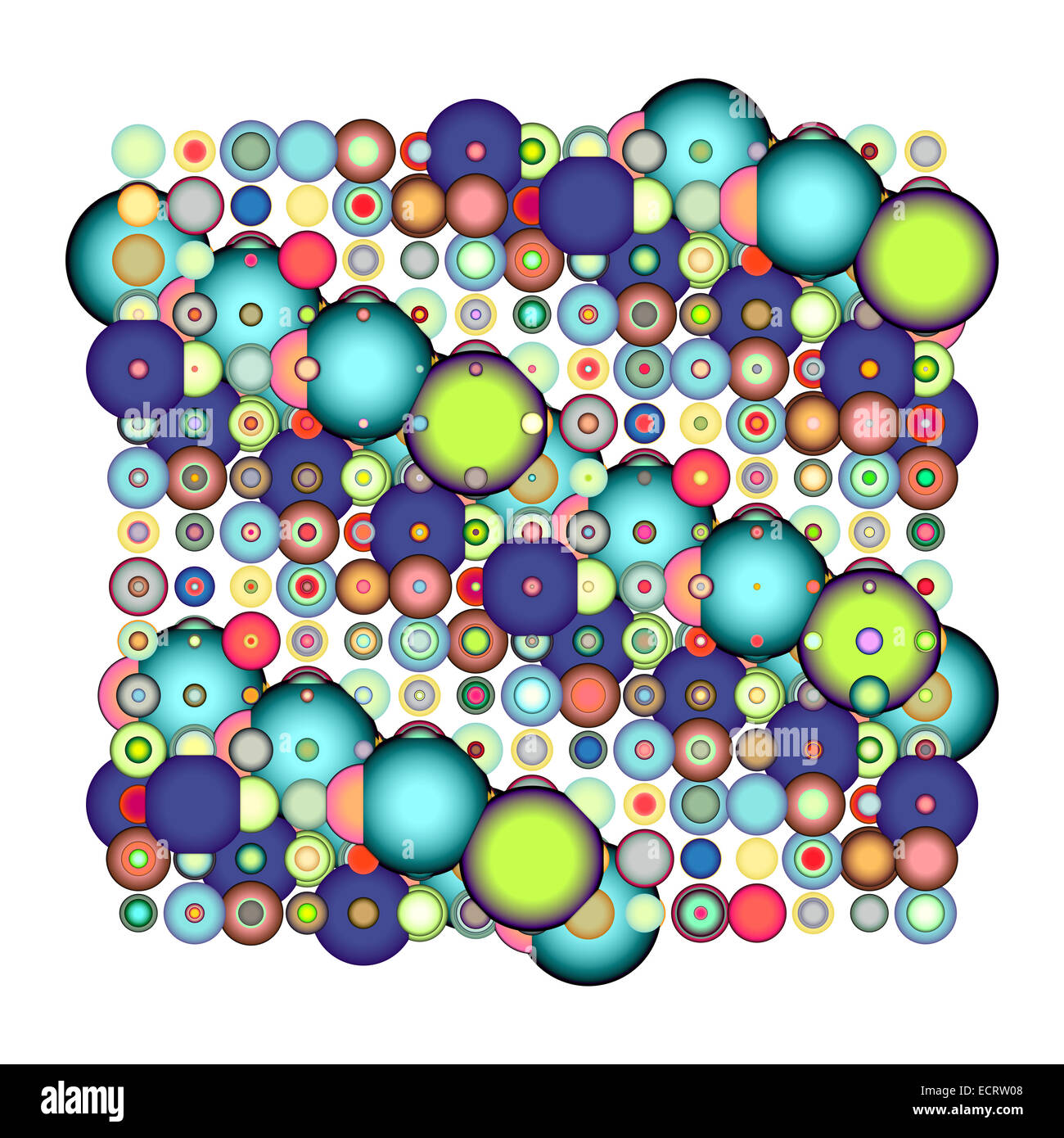 abstract bubble pattern in multiple color over white Stock Photo - Alamy
