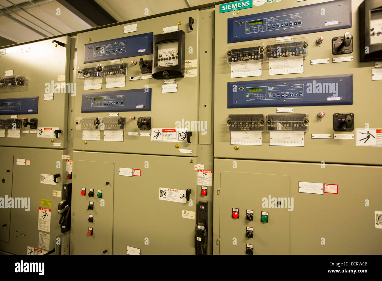 A control panel at the Ivanpah Solar Thermal Power Plant in California ...
