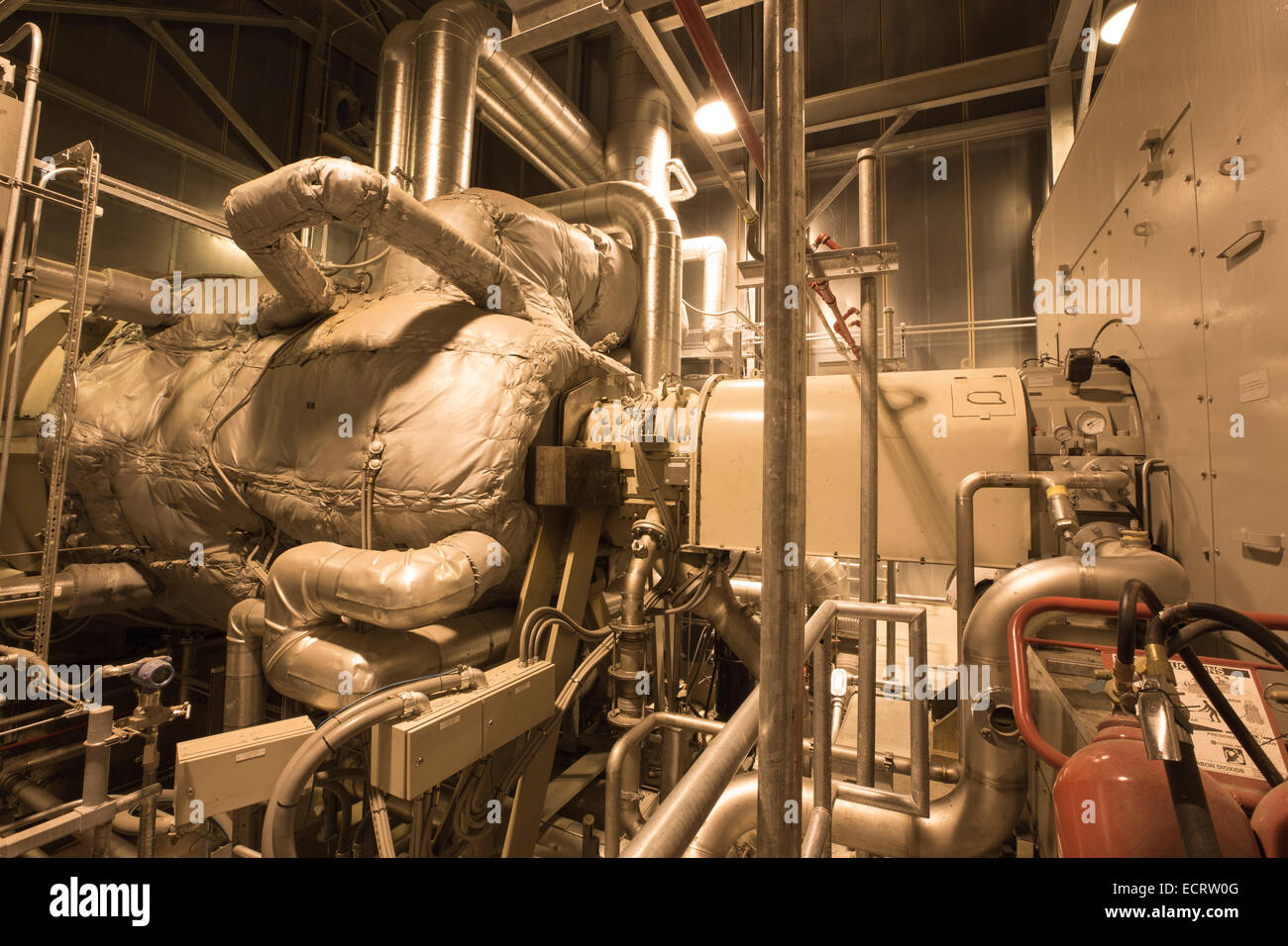 The steam turbine at the Ivanpah plant, the world;s largest solar ...