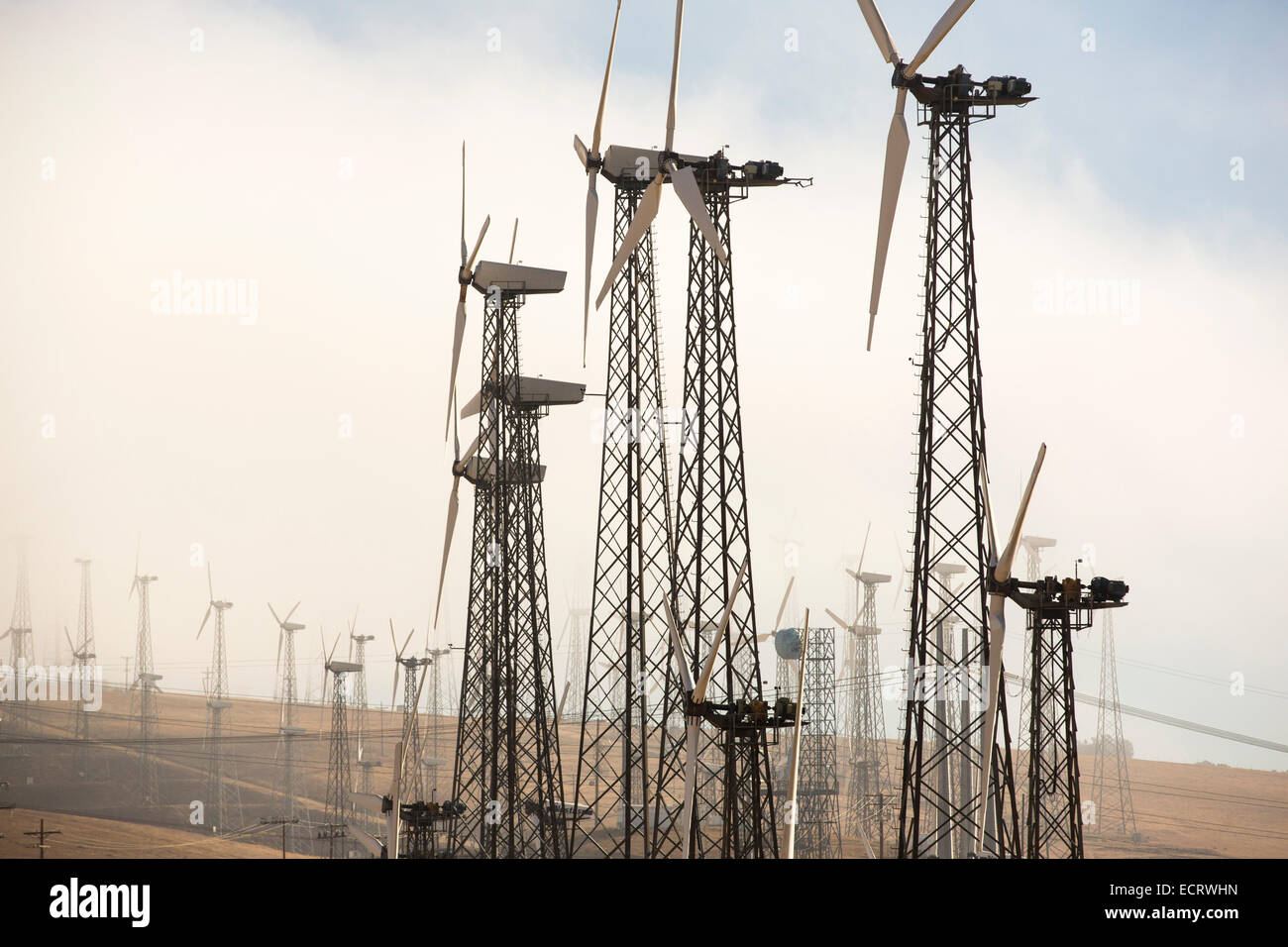 Part of the Tehachapi wind farm in California, USA Stock Photo - Alamy