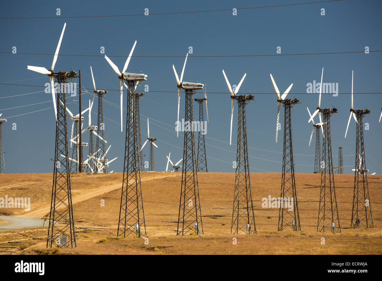 Part of the Tehachapi wind farm in California, USA Stock Photo - Alamy