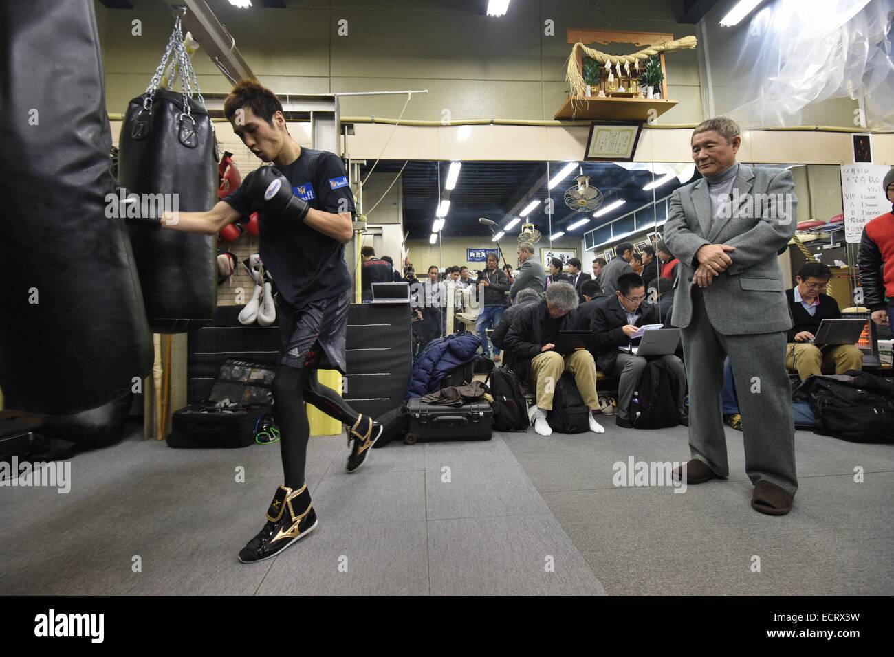 Tokyo, Japan. 18th Dec, 2014. (L-R) Hisashi Amagasa (JPN), Beat Takeshi ...