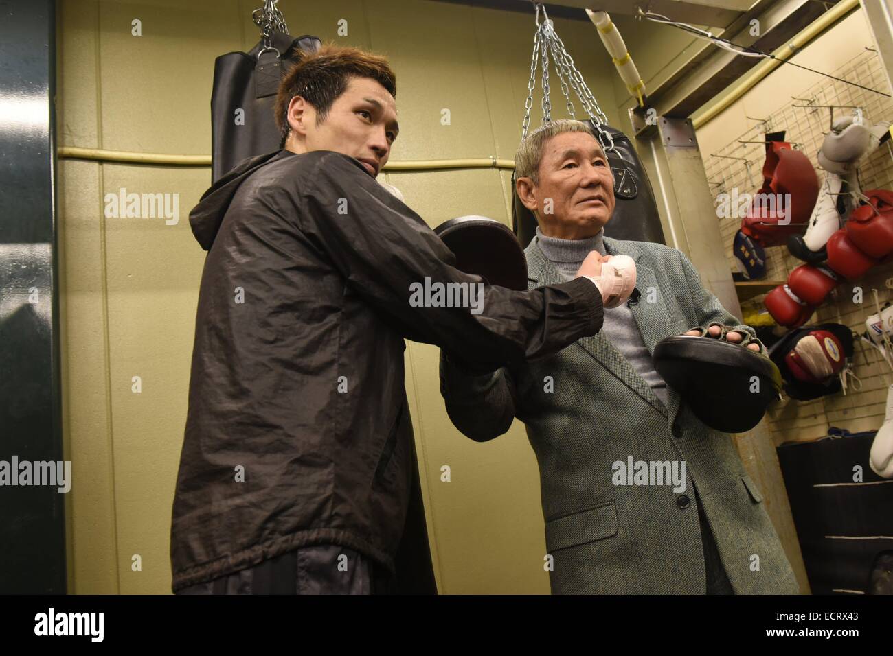 Tokyo, Japan. 18th Dec, 2014. (L-R) Hisashi Amagasa (JPN), Beat Takeshi ...