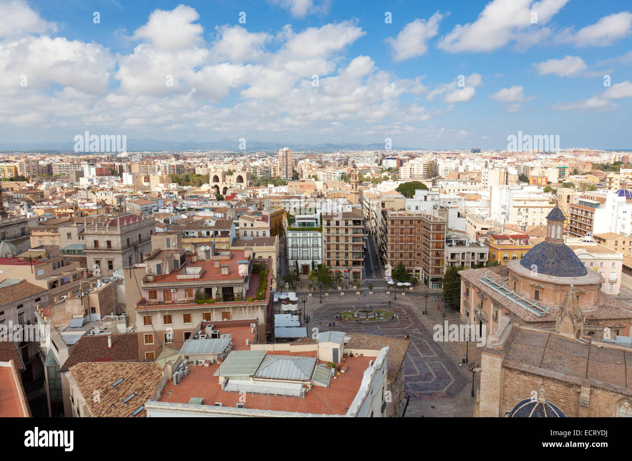 View of the historical center of Valencia, Spain Stock Photo - Alamy