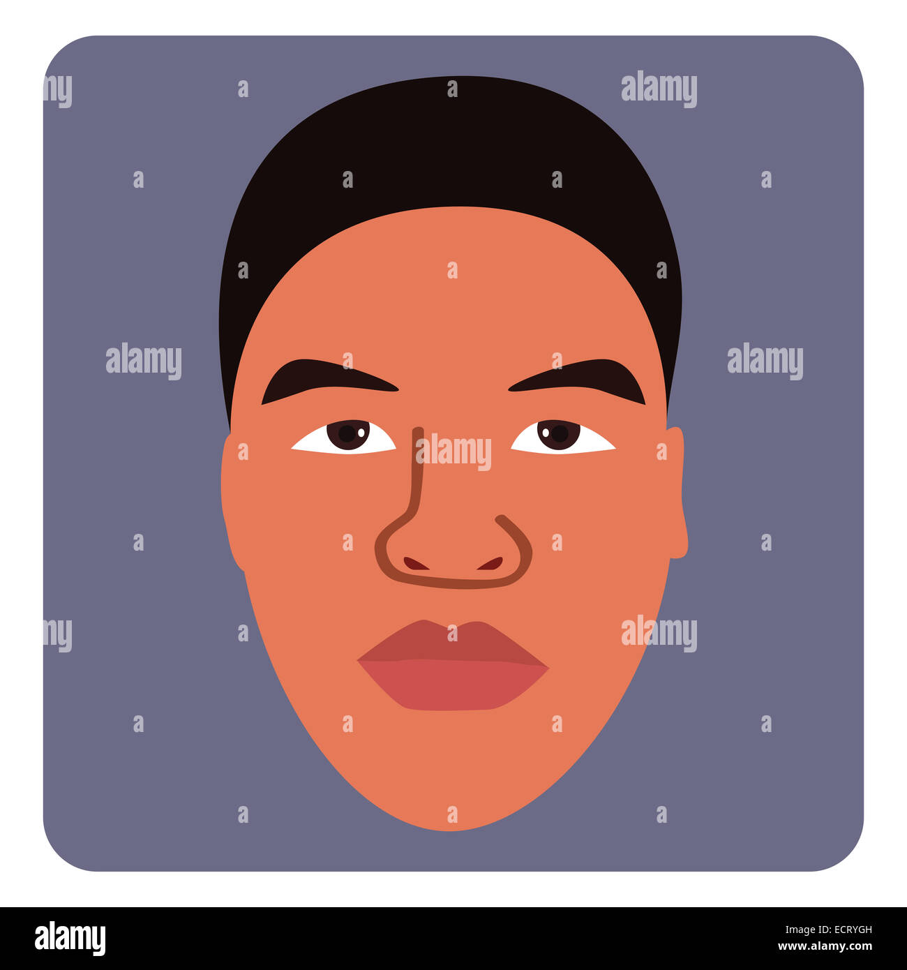 Illustration of man face Stock Photo - Alamy