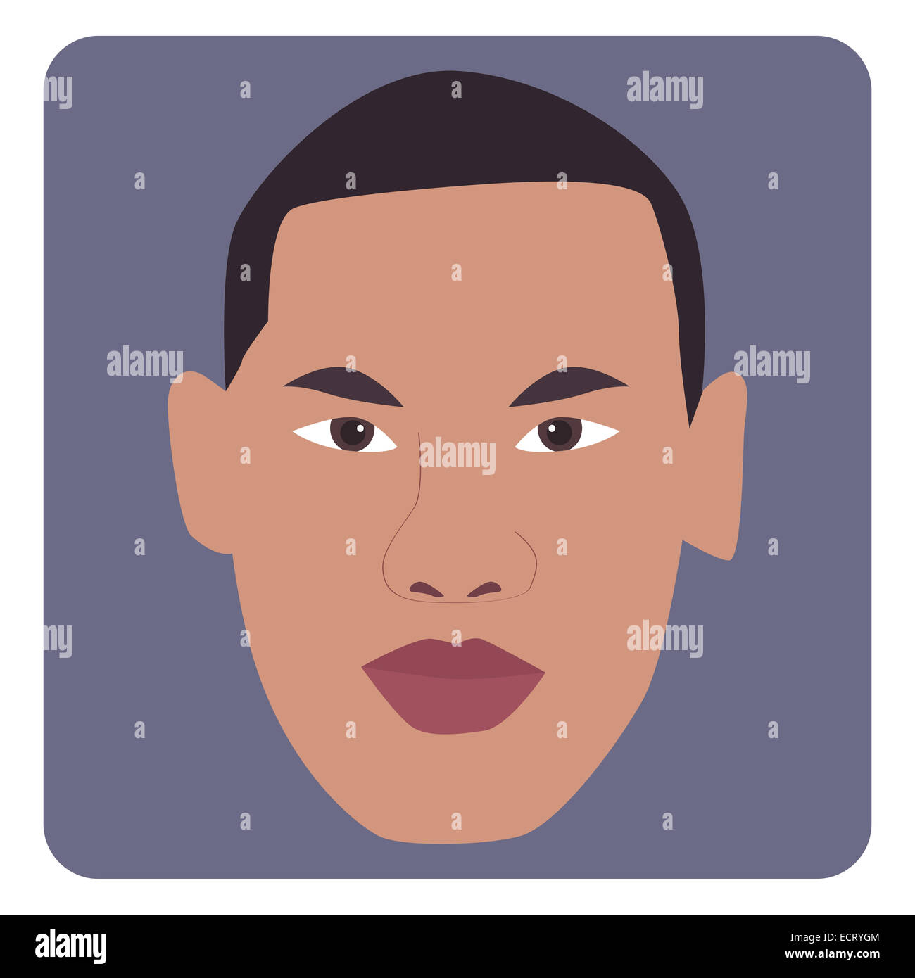 Illustration of man face Stock Photo - Alamy