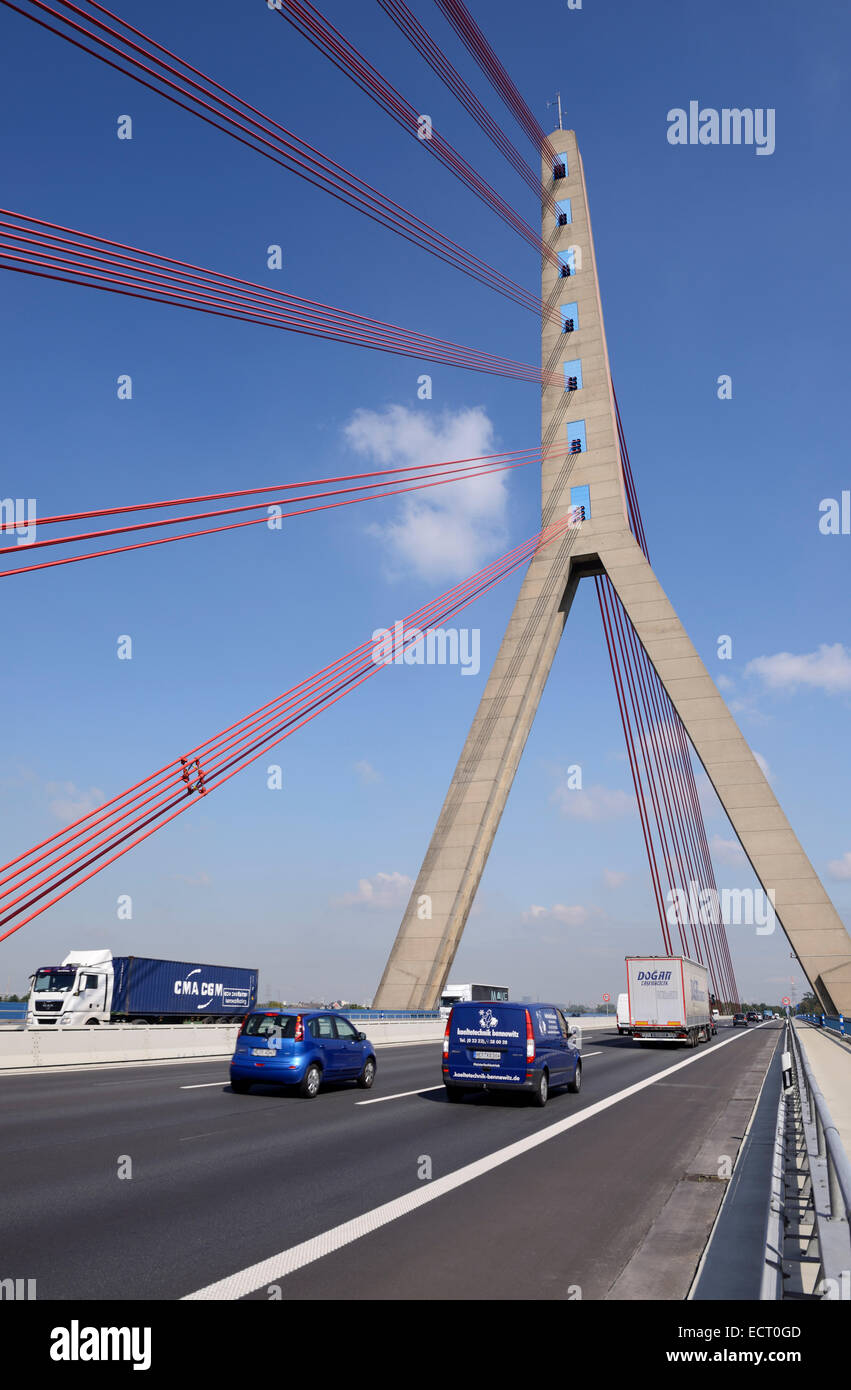 Germany North Rhine-Westphalia Duesseldorf Flehe Bridge Motorway A 46 ...