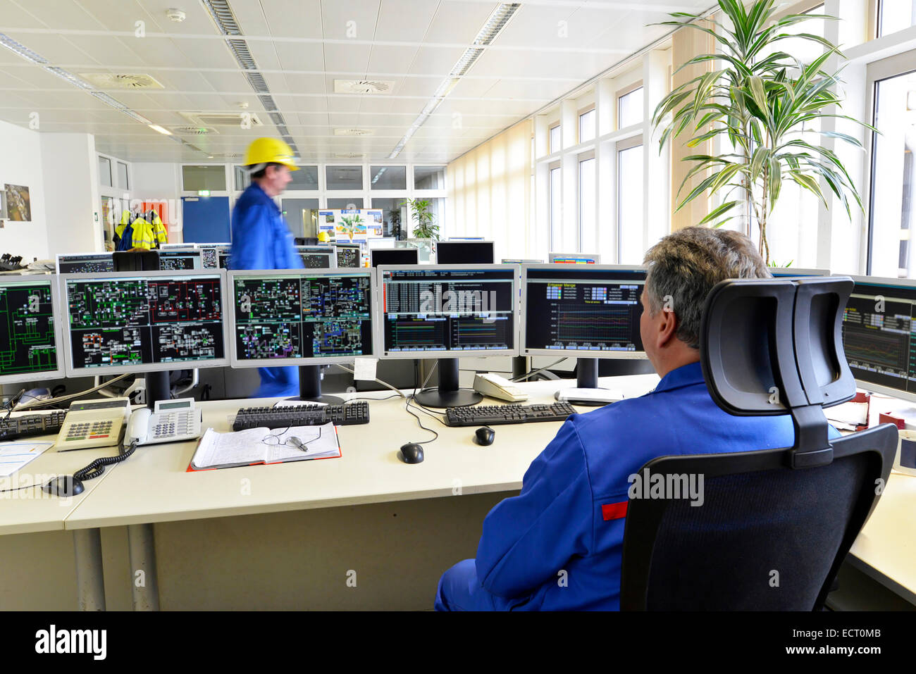Control center in a power station Stock Photo - Alamy