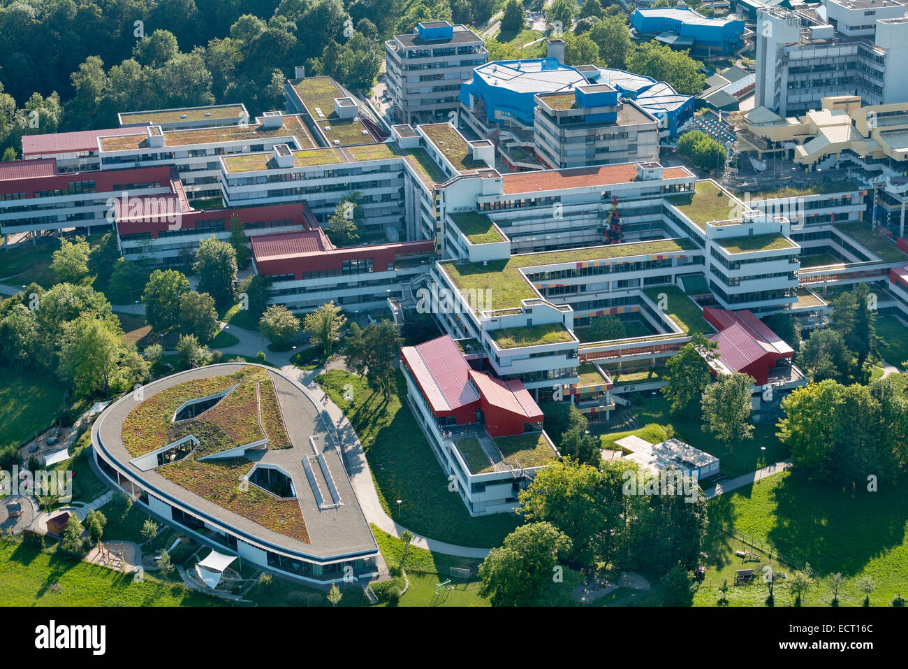 Germany Baden-Wuerttemberg Lake Constance aerial view of university ...