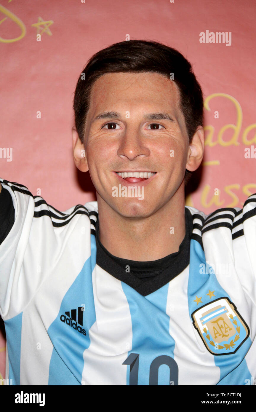 Berlin, Germany. 18th December, 2014. Unveiling Lionel Messi figure at ...