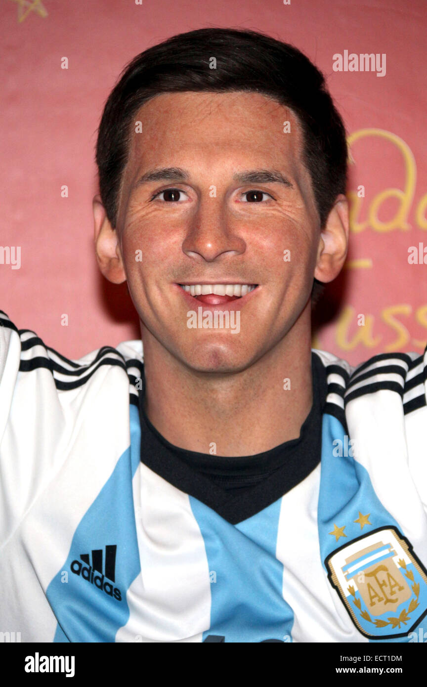 Berlin, Germany. 18th December, 2014. Unveiling Lionel Messi figure at ...