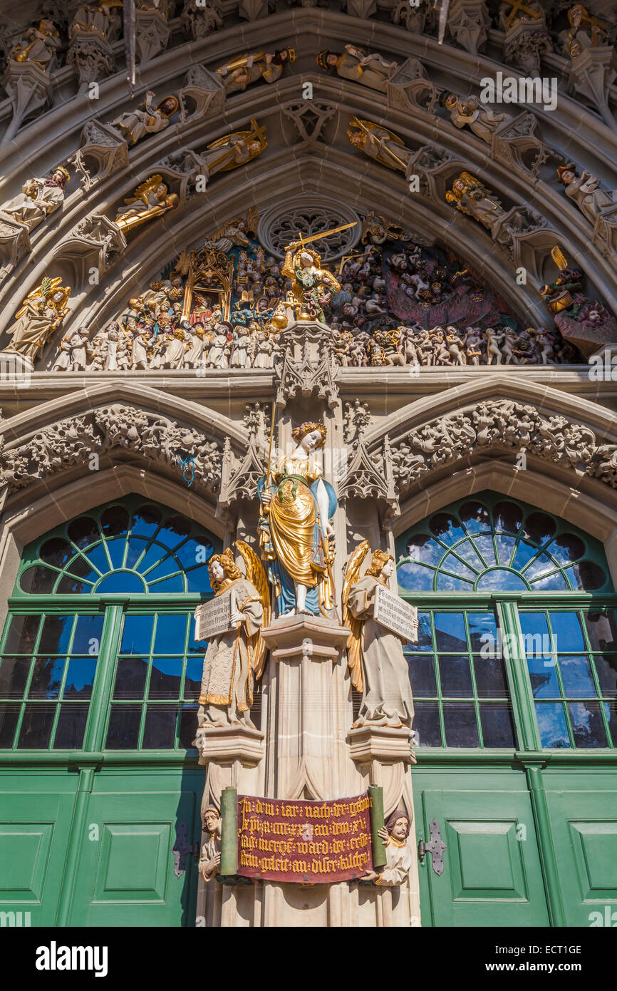 Switzerland Bern portal of Bern Minster Stock Photo - Alamy