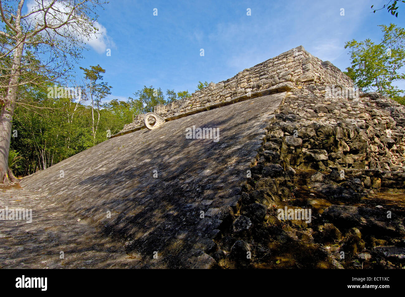 Ball court, Mayan ruins of Coba, Quintana Roo state, Mayan Riviera ...