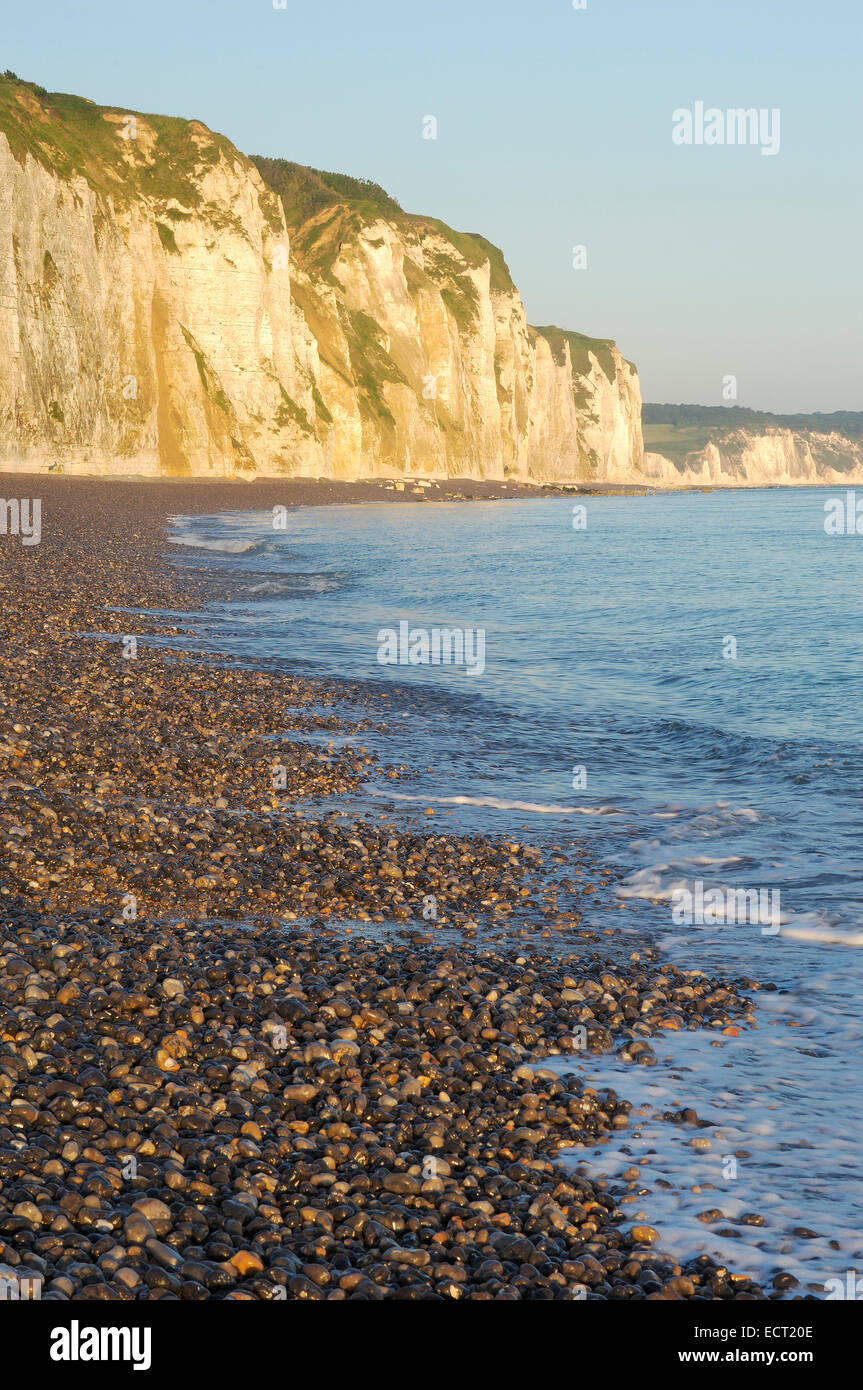 Beach and cliffs, Côte d´Albatre, Dieppe, Haute-Normandie, Normandy ...