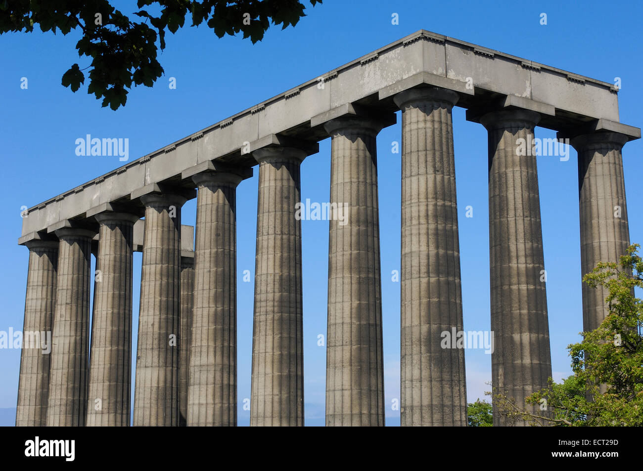 National Monument, replica of the Parthenon that was designed in 1822 ...