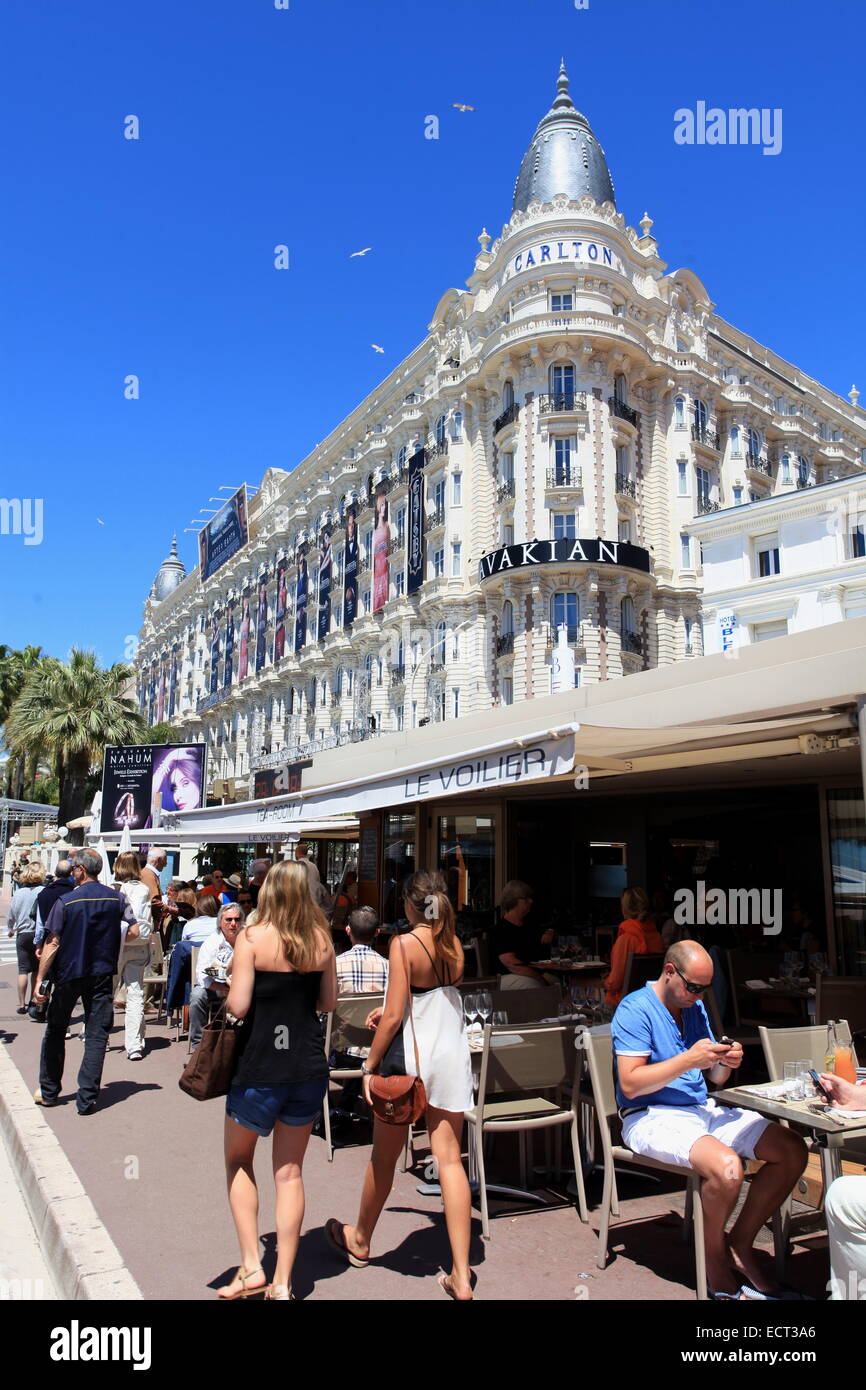 Street scene of the movie festival in Cannes, French Riviera Stock ...