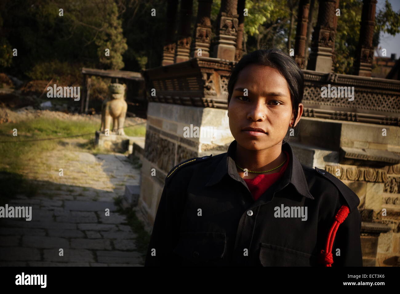 Female security guard nepali woman hi-res stock photography and images ...