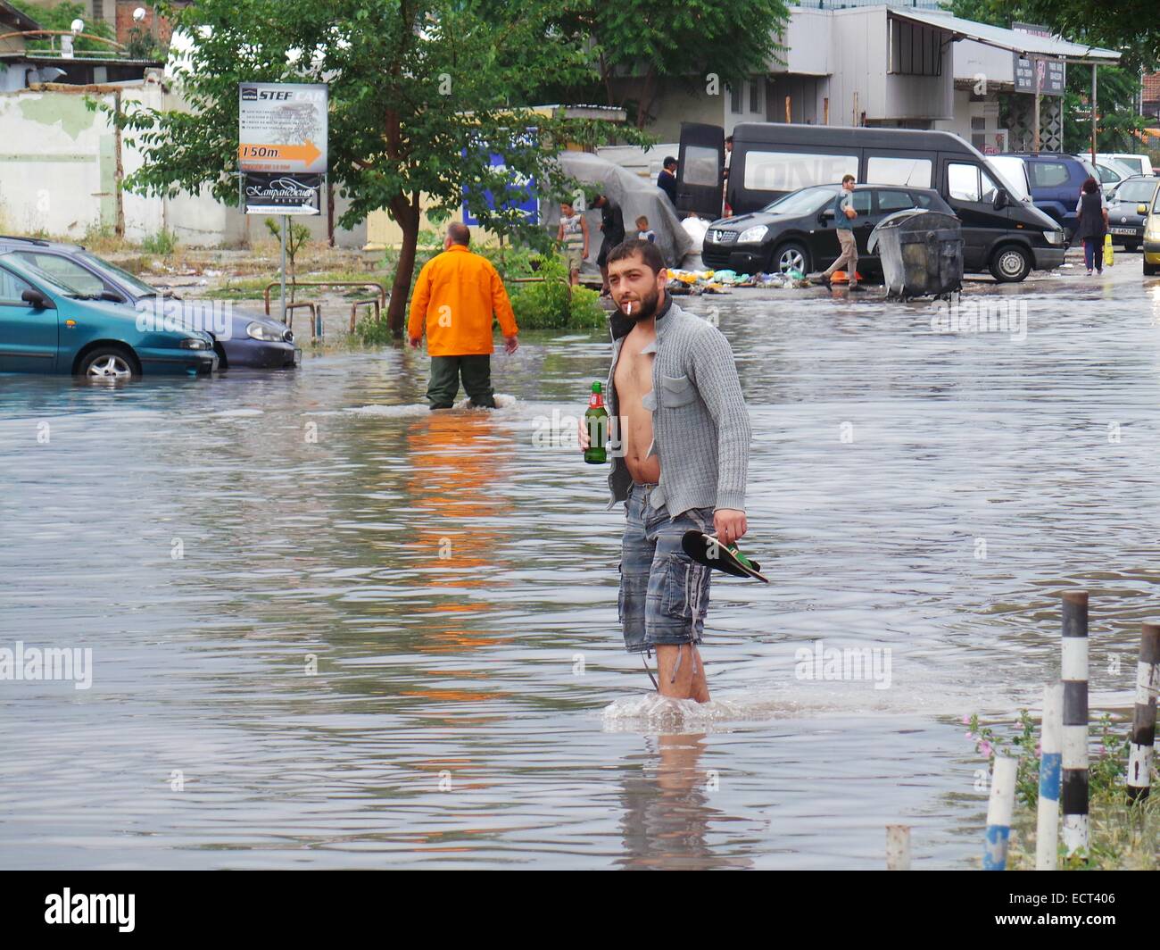 Torrential rain throughout Bulgaria has caused severe flooding ...