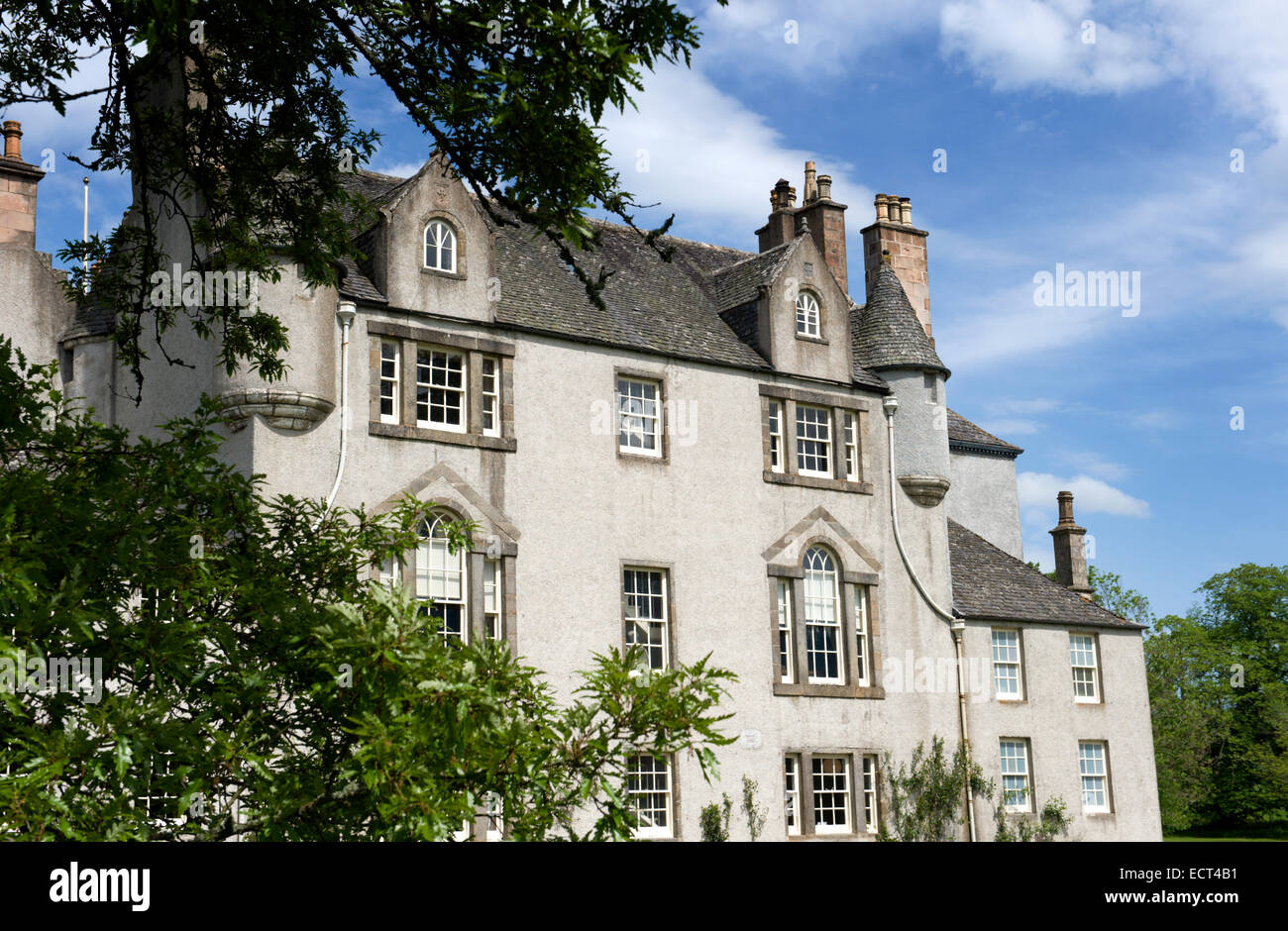 The beautiful scottish tower house of Leith Hall built in 1650 with its ...