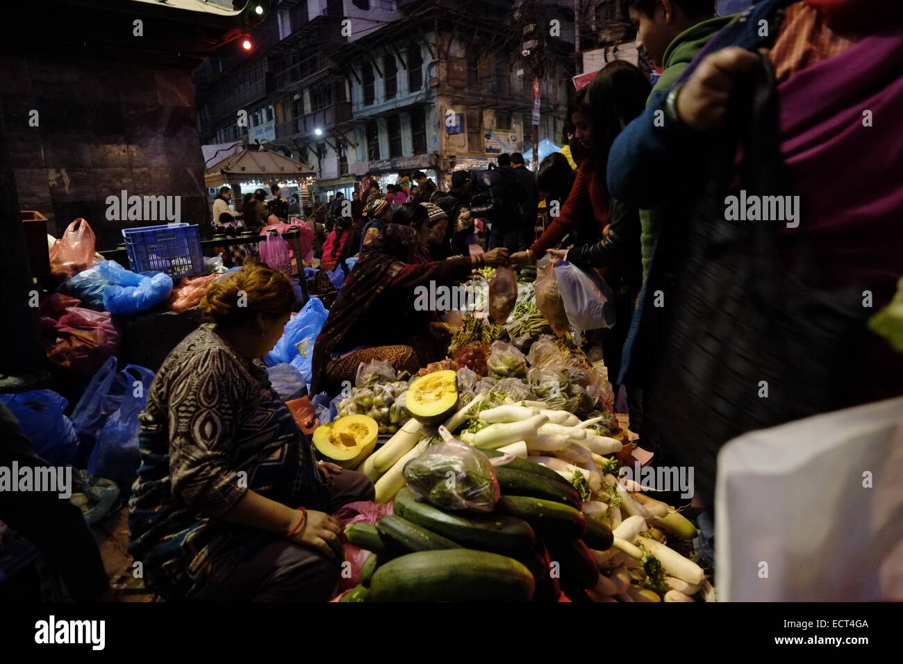 Market scene in downtown Kathmandu Nepal Stock Photo - Alamy
