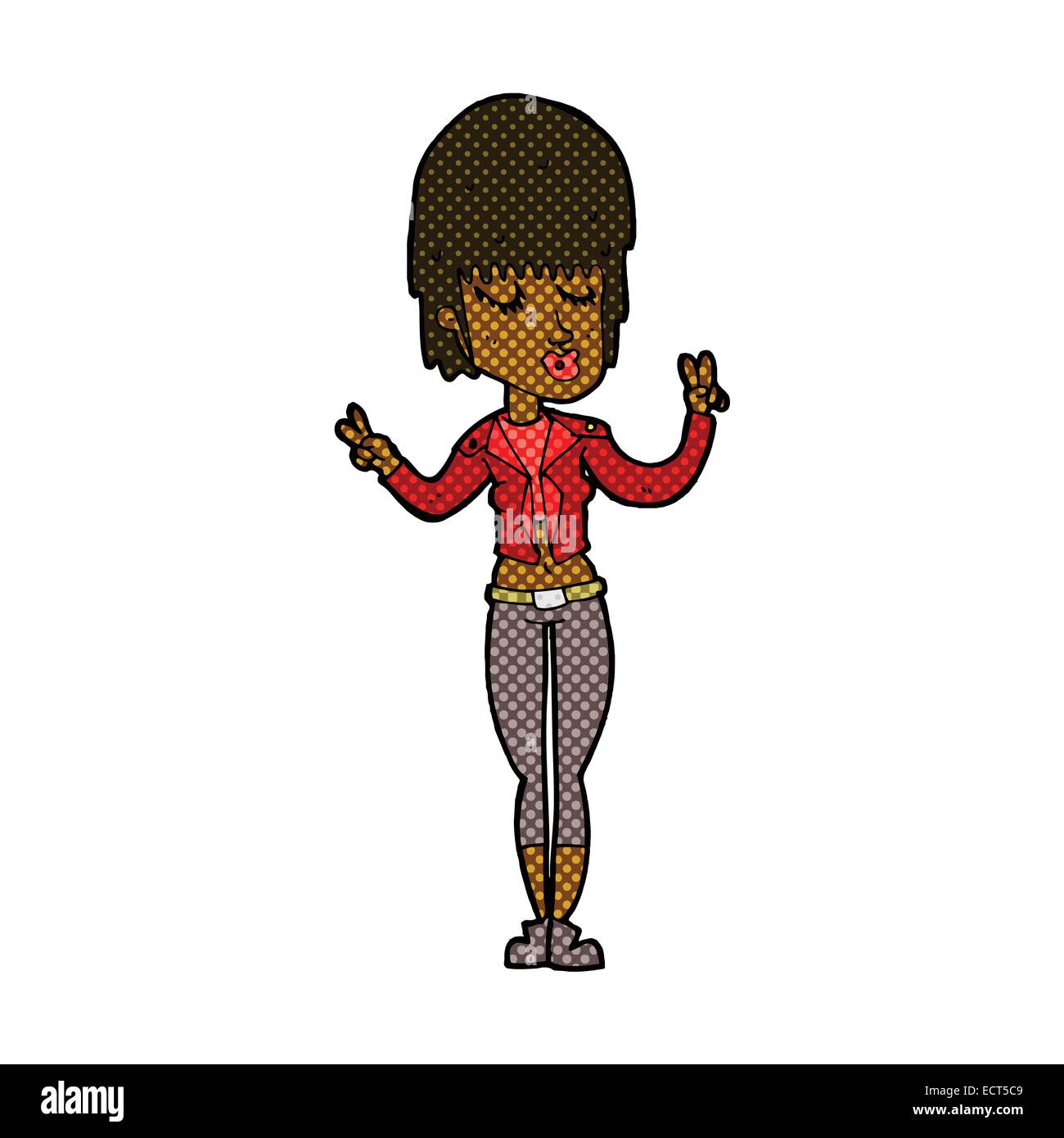 retro comic book style cartoon cool girl Stock Vector Image & Art - Alamy