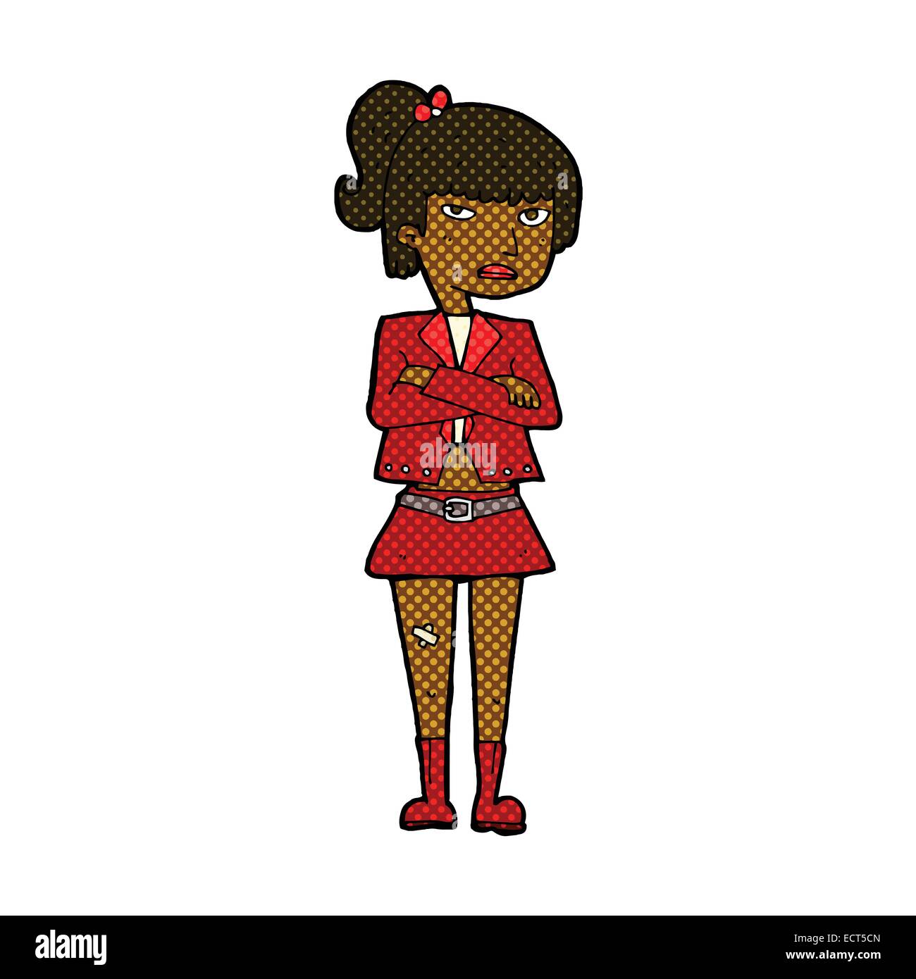 retro comic book style cartoon cool girl Stock Vector Image & Art - Alamy