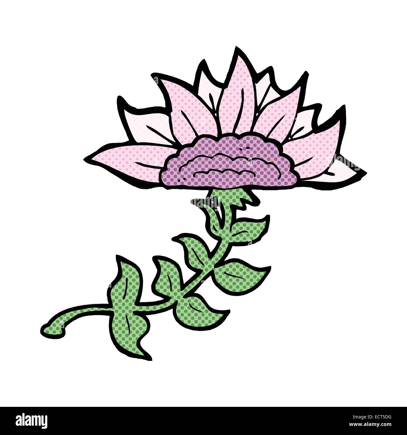 retro comic book style cartoon flower Stock Vector Image & Art - Alamy