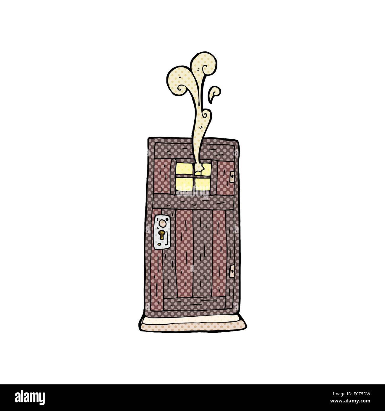 retro comic book style cartoon old wood door Stock Vector Image & Art ...