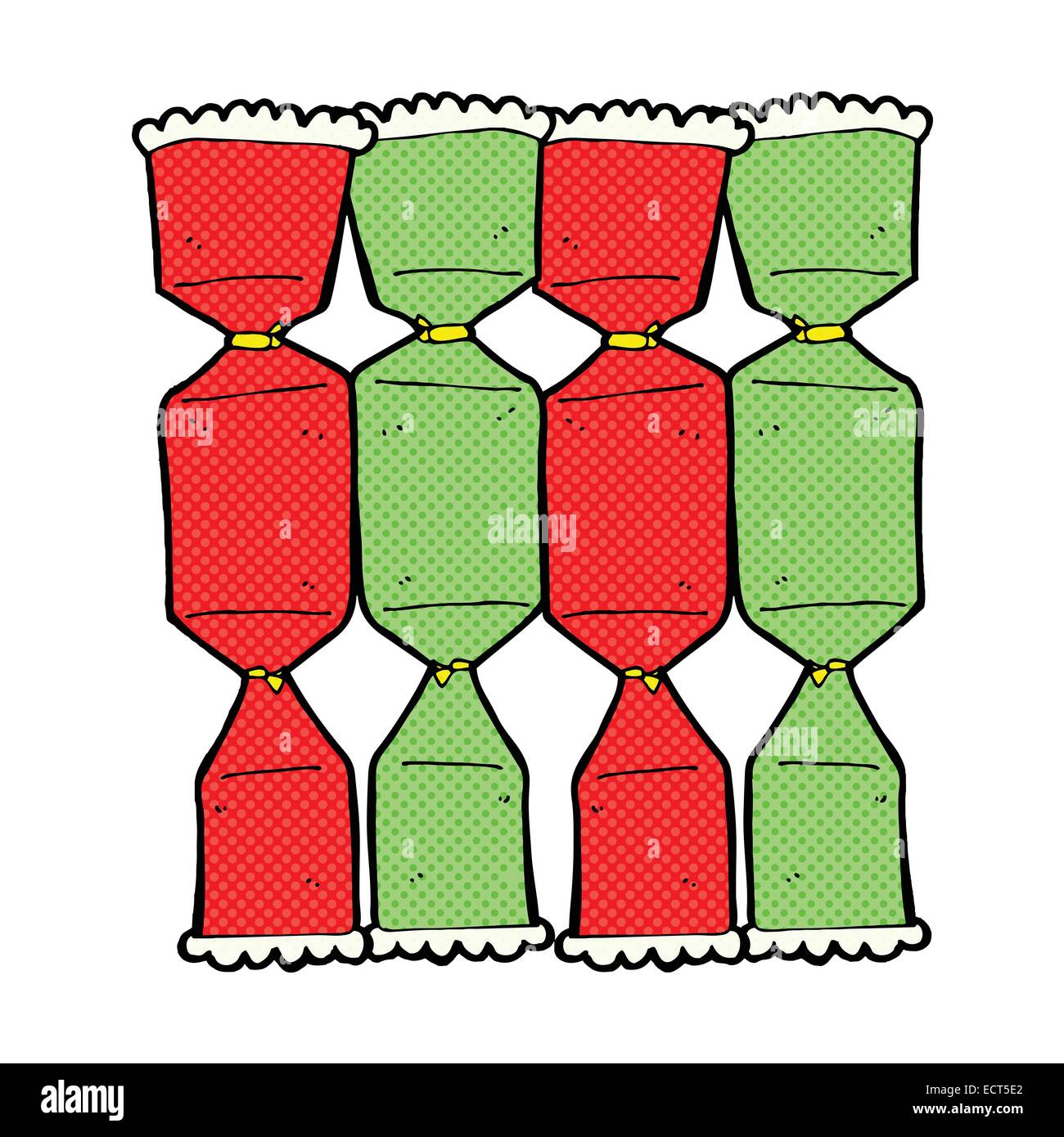 retro comic book style cartoon christmas cracker Stock Vector Image ...