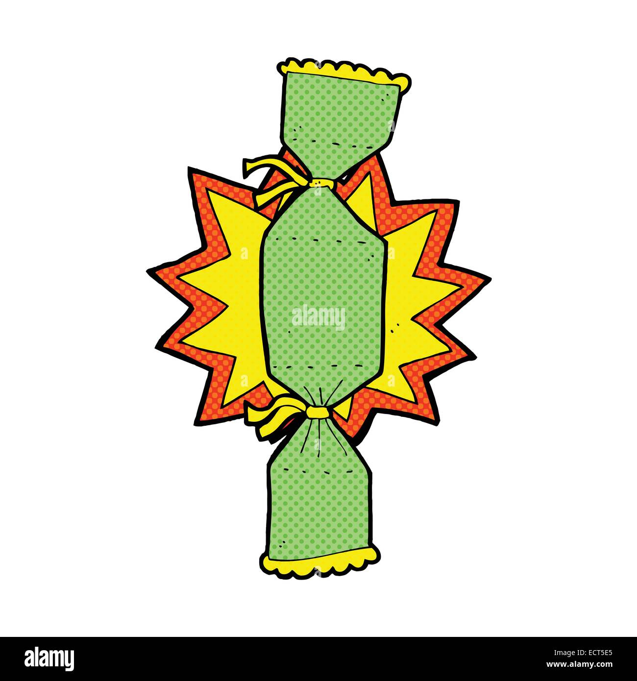 retro comic book style cartoon christmas cracker Stock Vector Image ...
