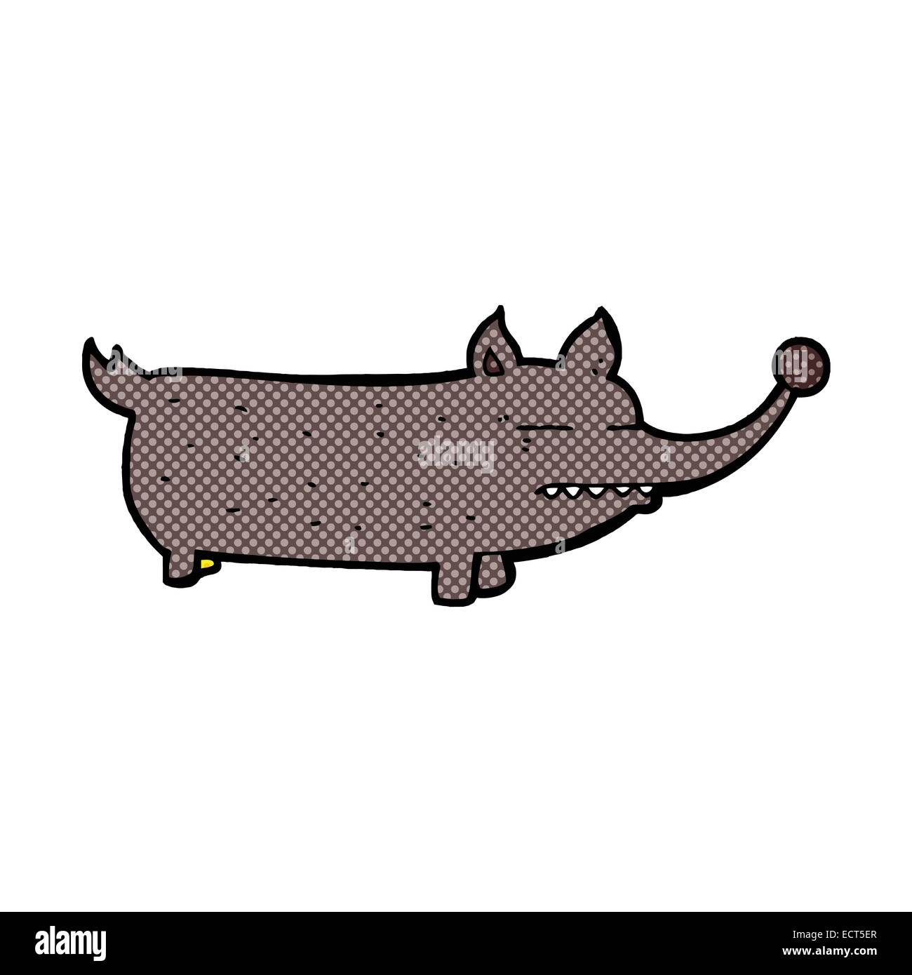 retro comic book style cartoon funny little dog Stock Vector Image ...