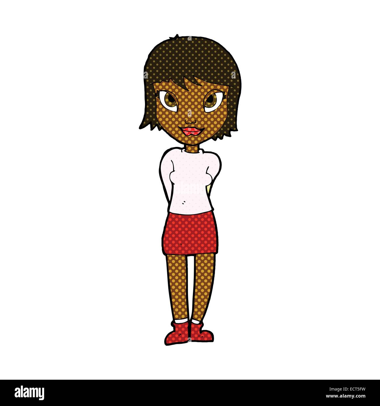retro comic book style cartoon pretty girl Stock Vector Image & Art - Alamy