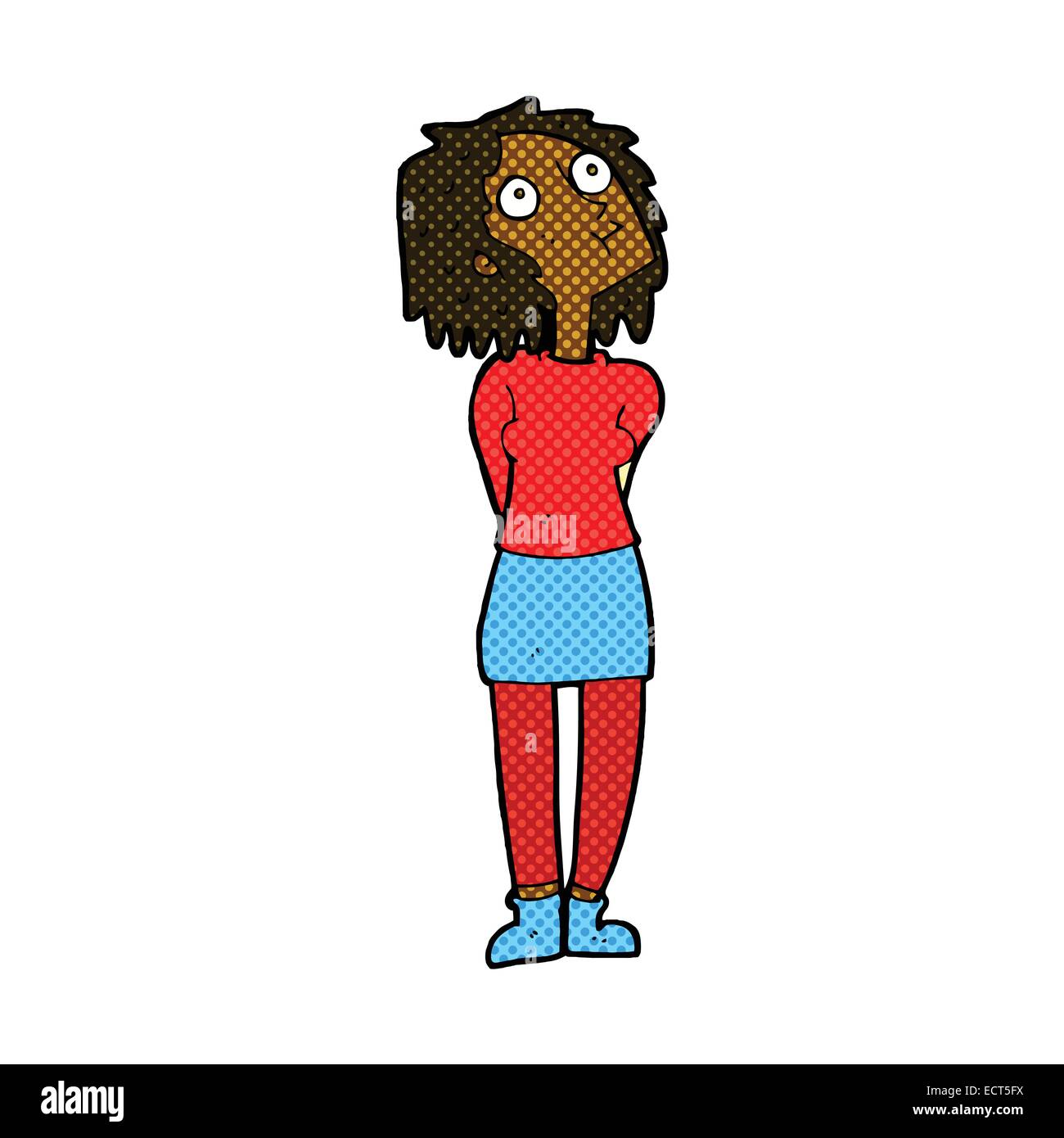 retro comic book style cartoon curious woman Stock Vector Image & Art ...