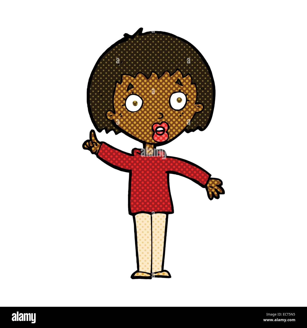 retro comic book style cartoon woman explaining her point Stock Vector ...