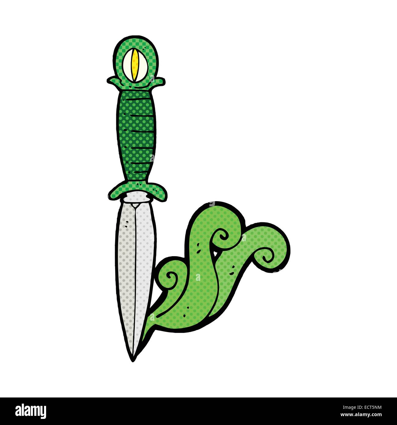 retro comic book style cartoon mystic dagger Stock Vector Image & Art ...