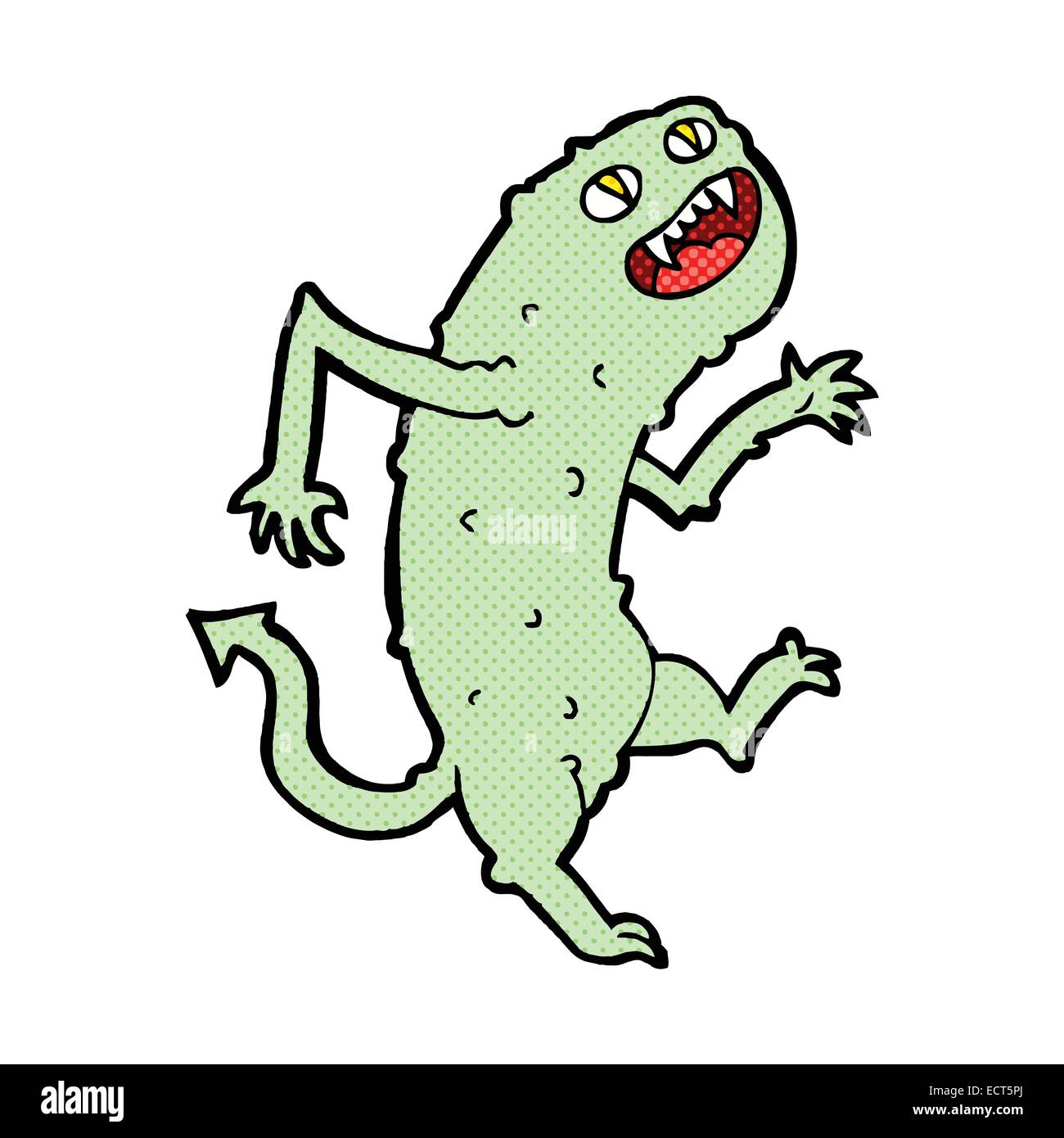 retro comic book style cartoon dancing monster Stock Vector Image & Art ...